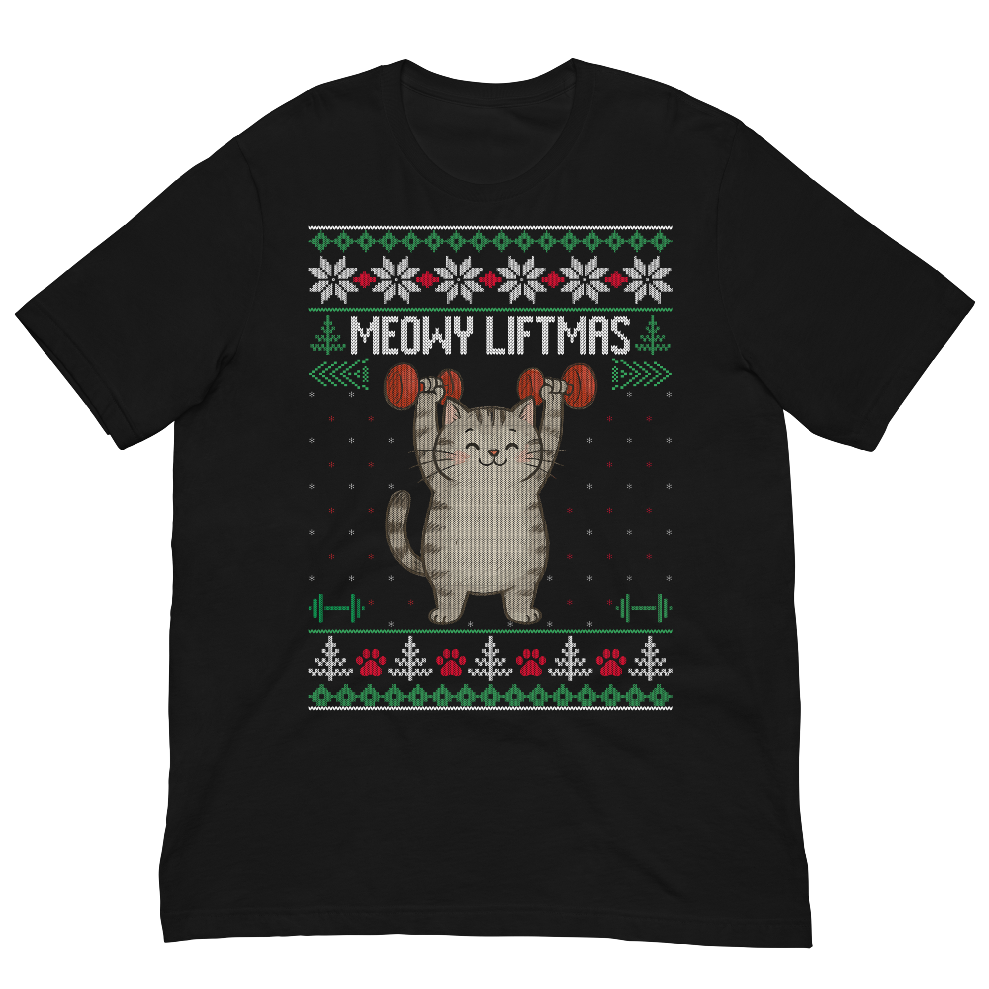 Meowy Liftmas - T-Shirt – Liftmas Tree